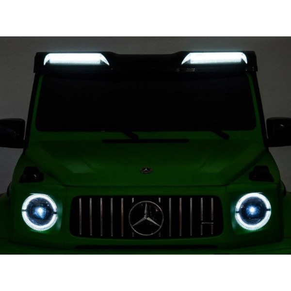 Mercedes Benz G63 AMG elektrinis džipas 4x4 24V 800W (Žalias-Lakuotas)