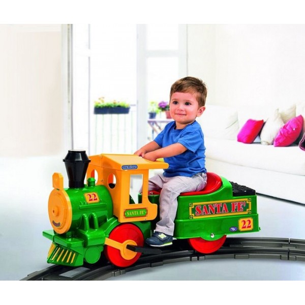 peg perego elektrinis traukinukas santa fe train