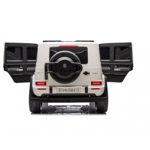 Mercedes Benz G63 AMG elektrinis džipas 4x4 24V 800W XXL (Baltas)