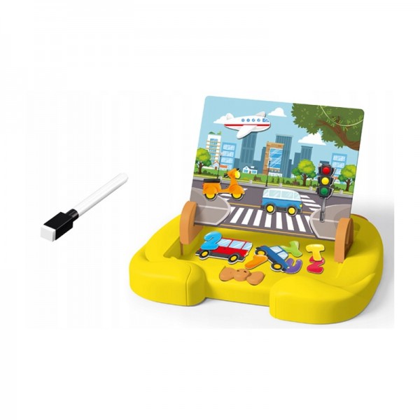 Mano pirmoji piešimo magnetinė lenta Transporto priemonės + priedai 2in1